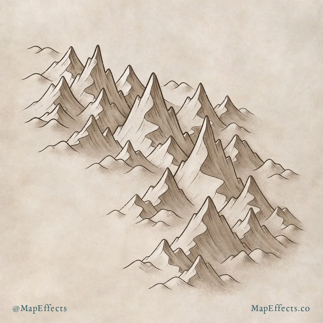 How to Draw Mountains on Your Fantasy Map — Map Effects