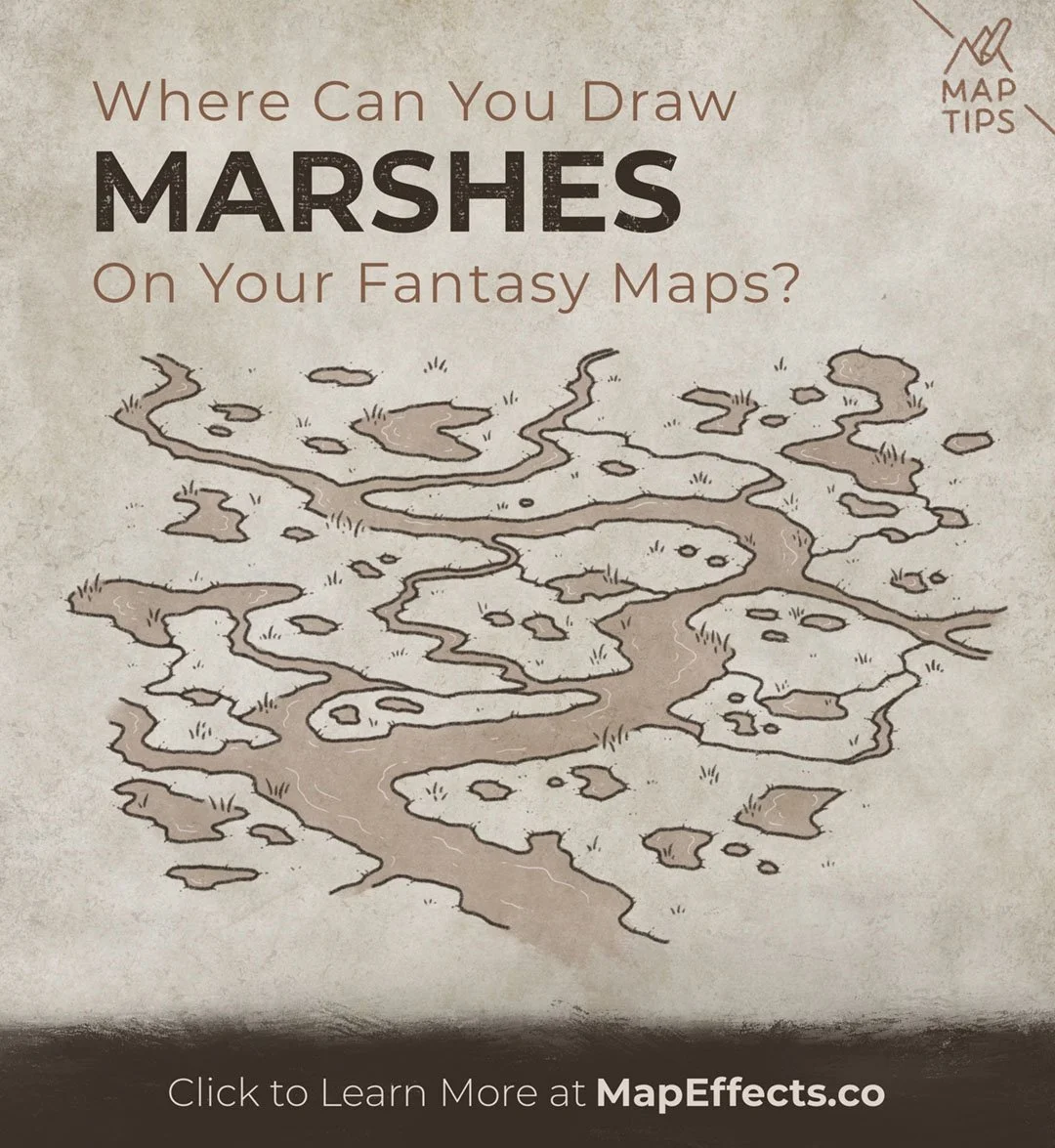 Drawing Marshes on Your Fantasy Maps - Where Do They Form? — Map Effects