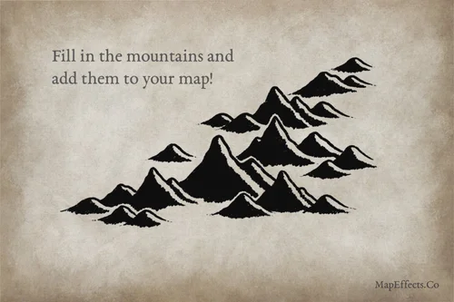 How to Draw 'Tolkien' Style Mountains on Your Fantasy Maps — Map Effects