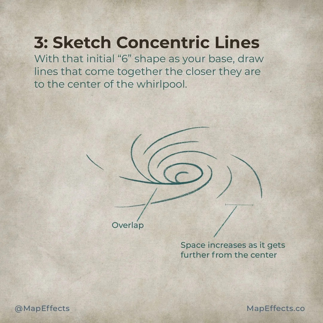 How to Draw a Whirlpool Vortex on Your Fantasy Maps — Map Effects