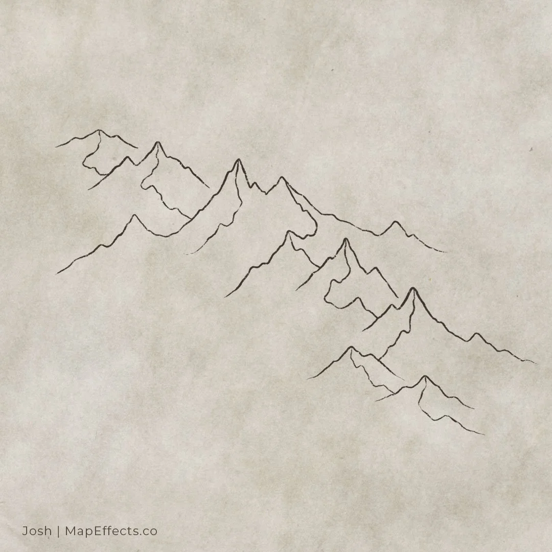 How to Draw Ridge-Line Mountains on Your Fantasy Maps — Map Effects