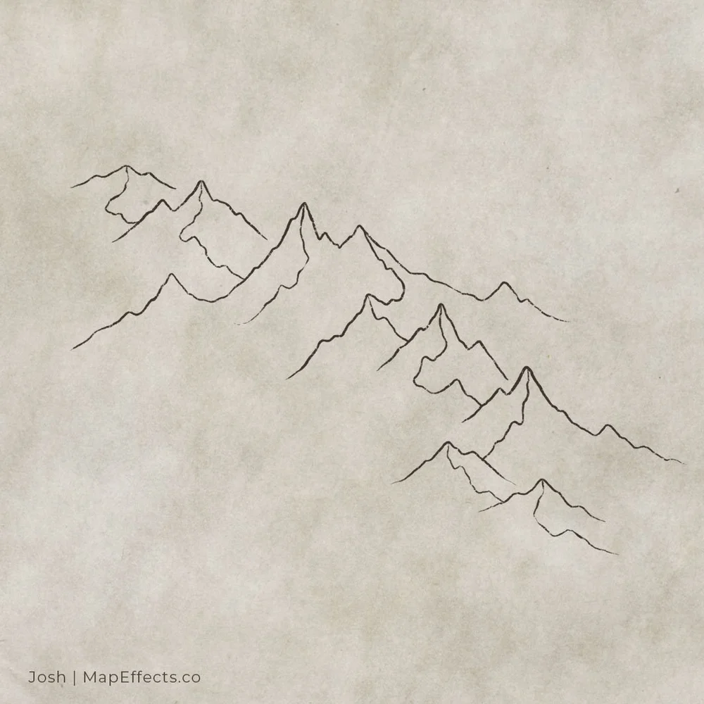 How to Draw Ridge-Line Mountains on Your Fantasy Maps — Map Effects