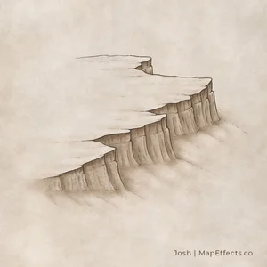 How to Draw a Plateau or Cliff on Your Fantasy Maps — Map Effects