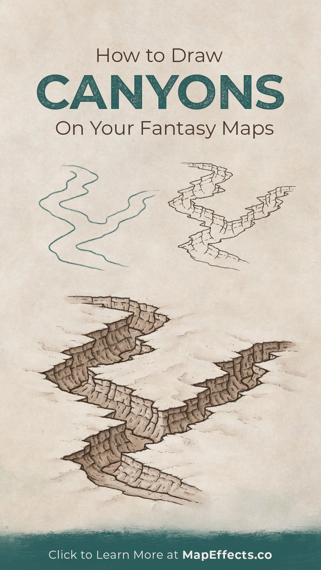 How to Draw Canyons on Your Fantasy Maps — Map Effects