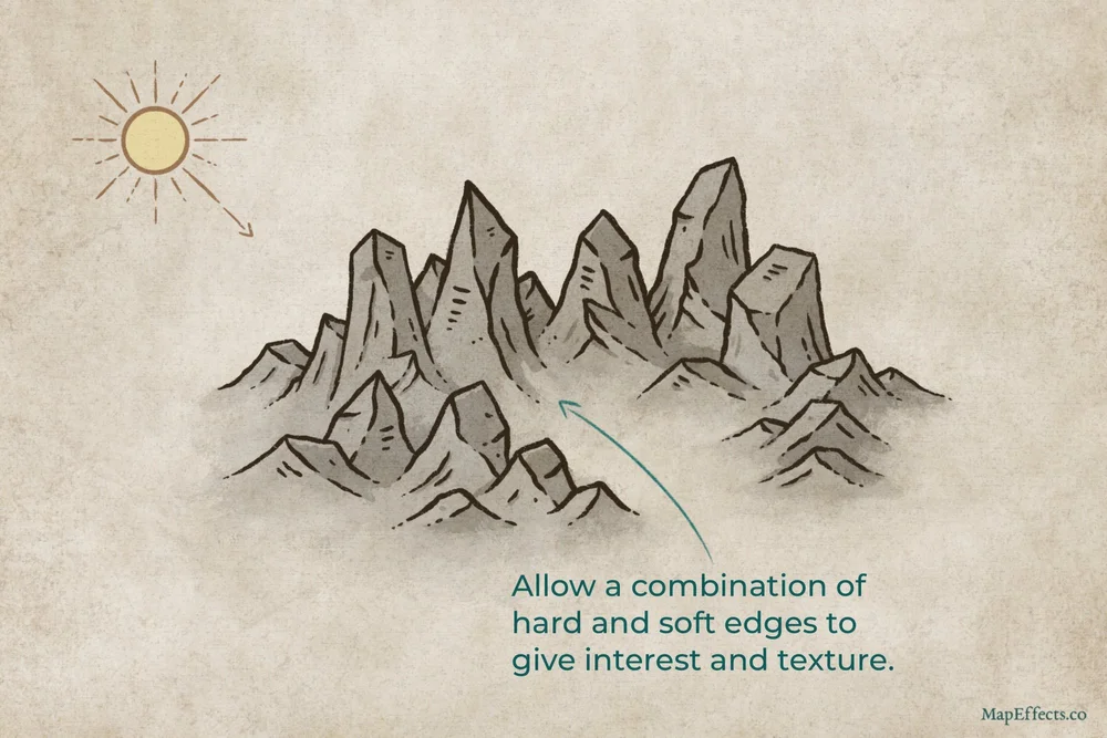 How to Draw Kragspire Mountains on Your Fantasy Map — Map Effects