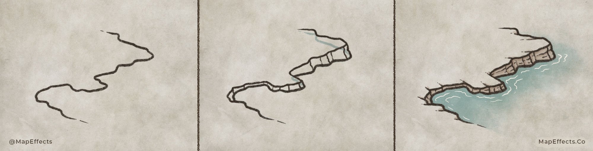 How to Draw Cliffs on the Coastline of Your Fantasy Maps — Map Effects