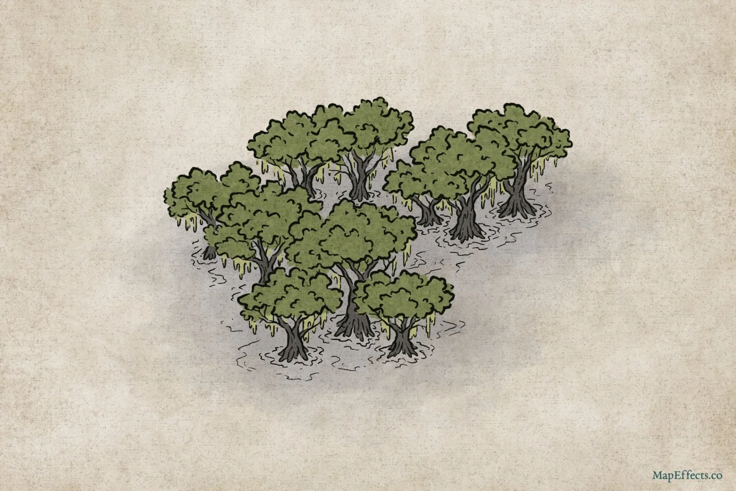 How to Draw Swamps on Fantasy Maps - Step by Step Tutorial — Map Effects