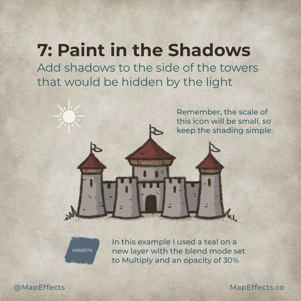 How to Draw a Castle Icon on Your Fantasy Maps — Map Effects