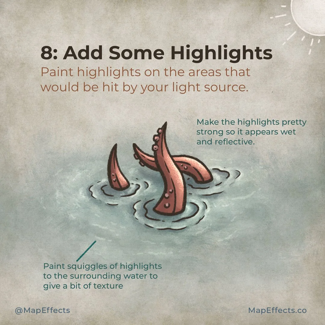 How to Draw a Kraken Sea Beast On Your Fantasy Maps — Map Effects