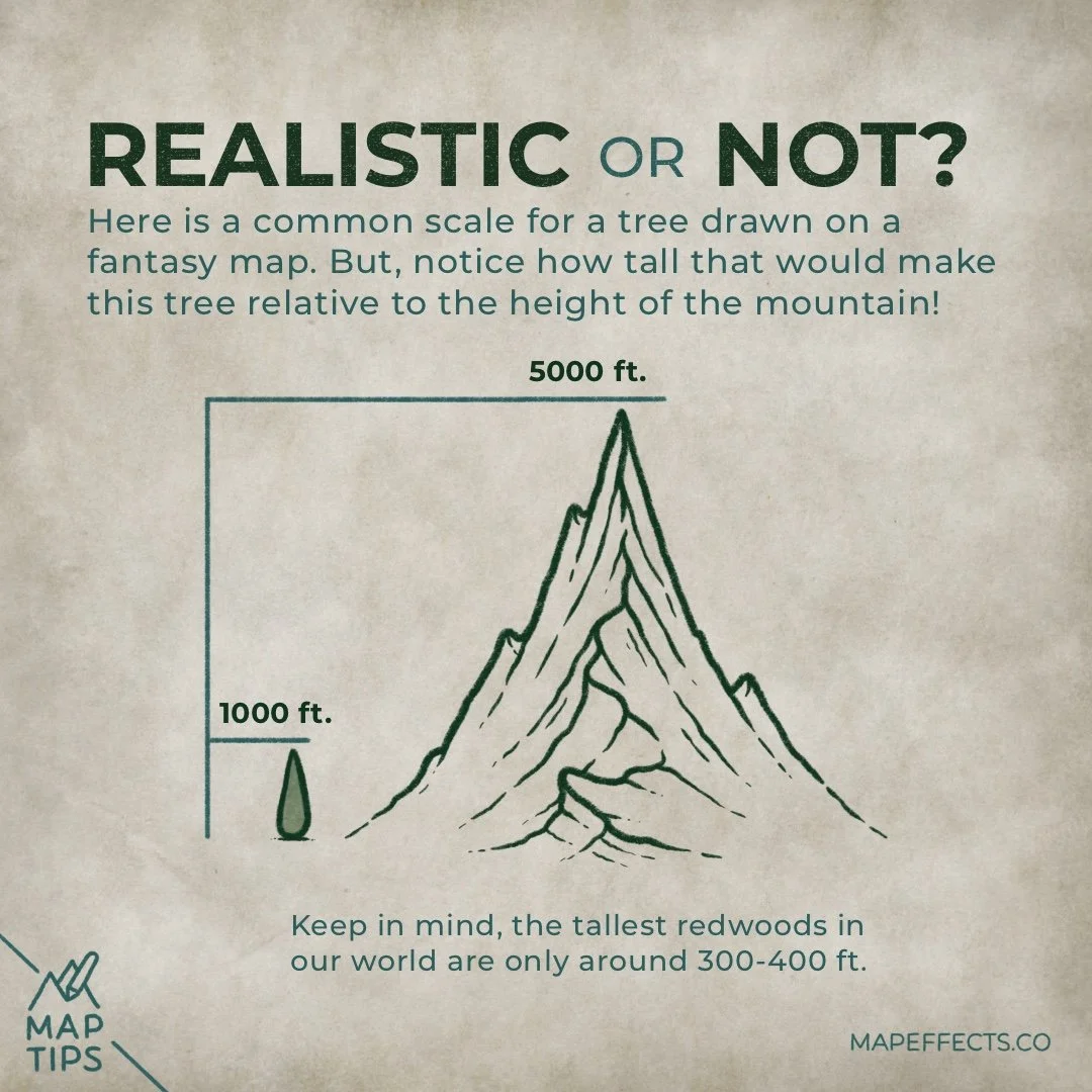 What Scale to Draw Trees & Forests on Fantasy Maps? — Map Effects