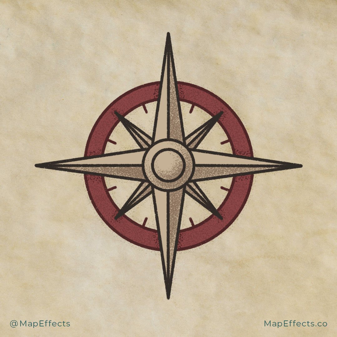 How To Draw A Compass Rose On Your Fantasy Maps — Map Effects