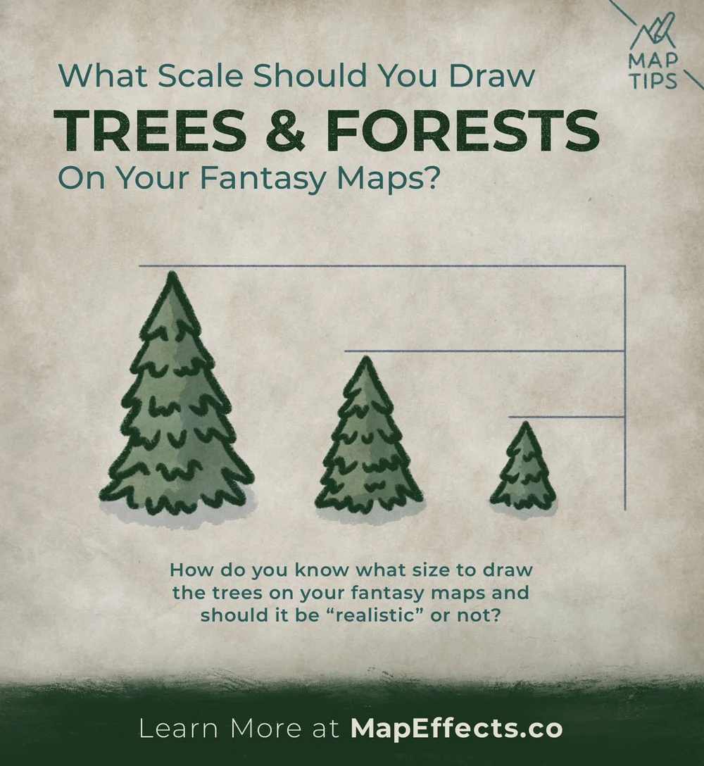 What Scale to Draw Trees & Forests on Fantasy Maps? — Map Effects