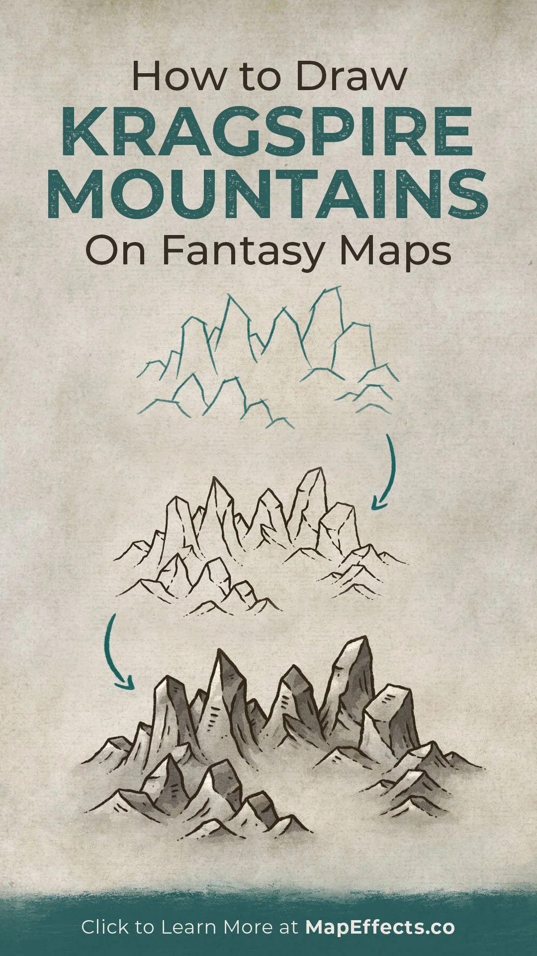 How to Draw Kragspire Mountains on Your Fantasy Map — Map Effects