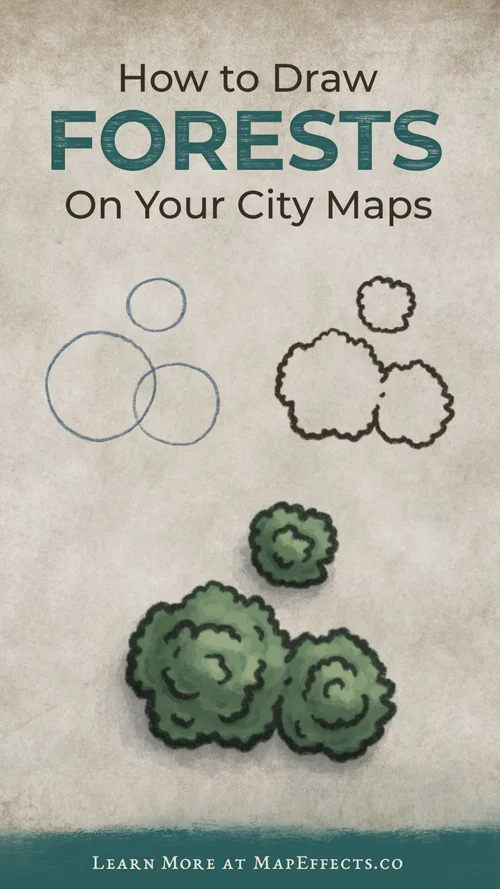 How to Draw Forests on Your City Maps in Top Down Perspective — Map Effects