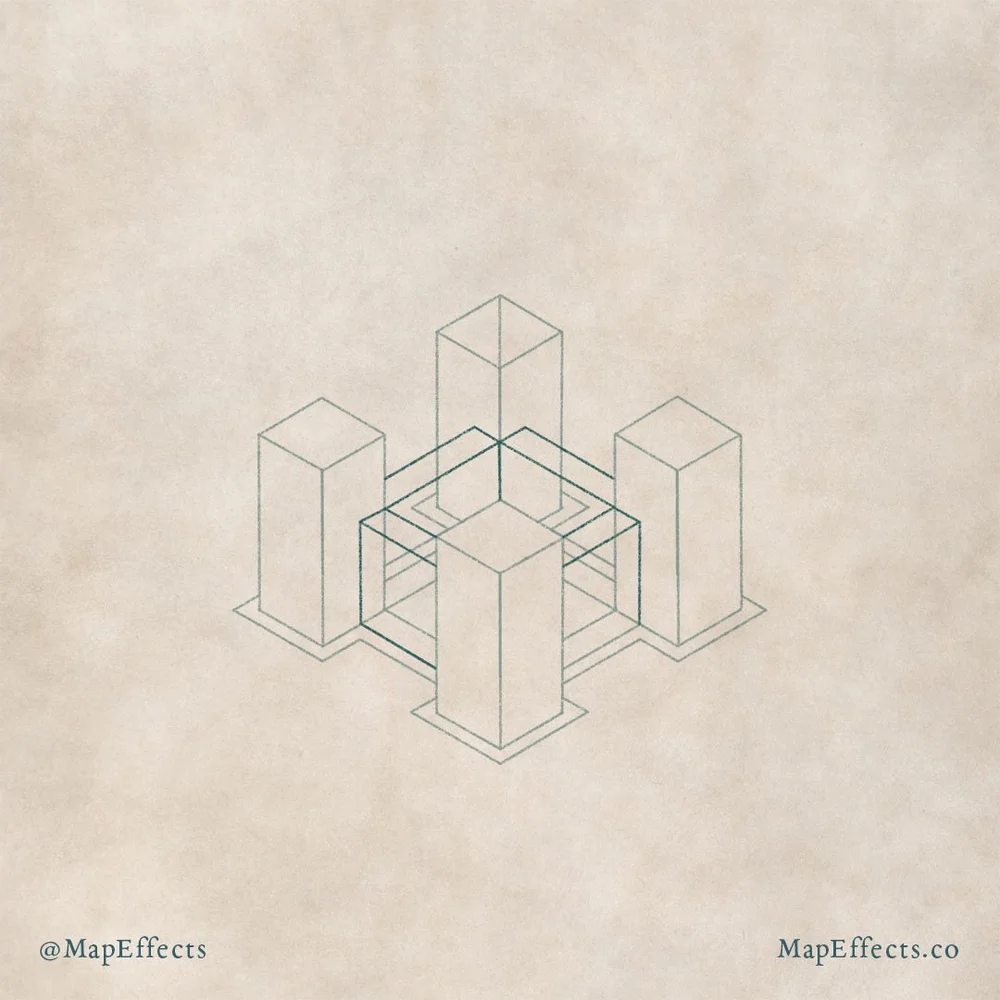 How to Draw an Isometric Castle Icon On Your Fantasy Map — Map Effects