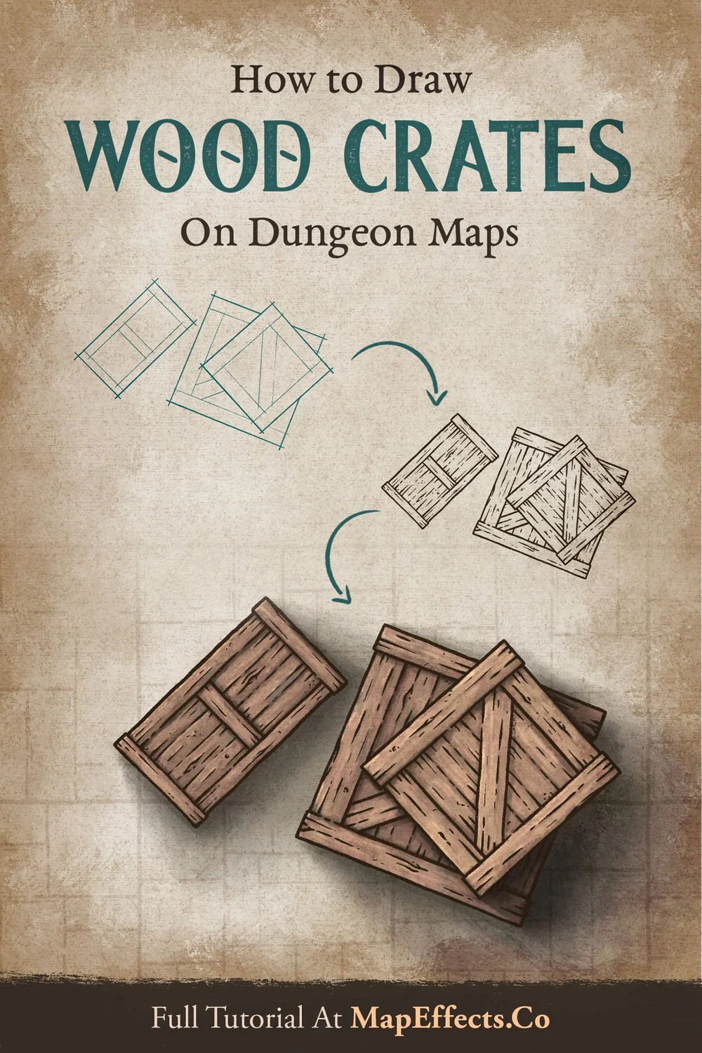 How to Draw Wood Crates on RPG Interior Maps — Map Effects