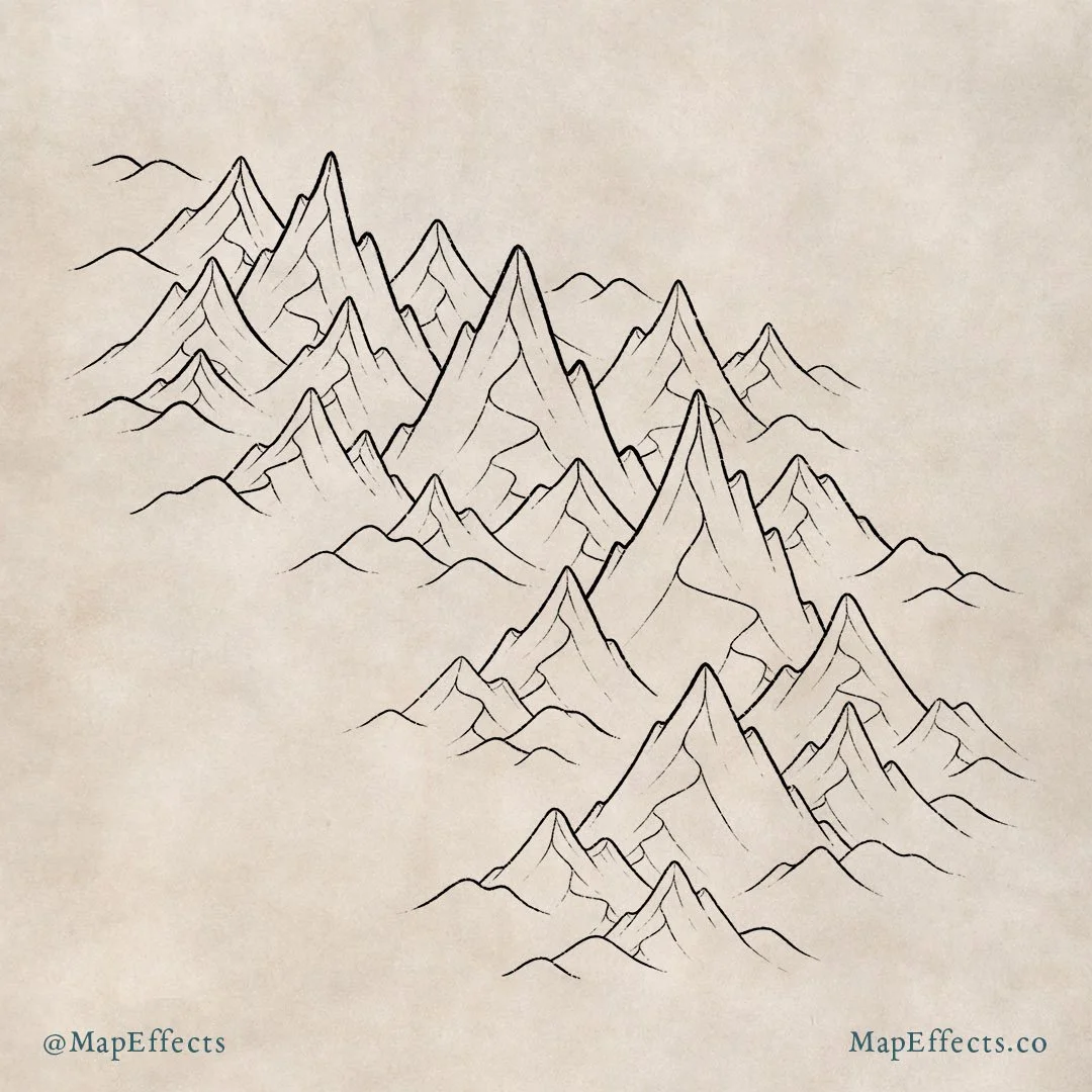 How to Draw Mountains on Your Fantasy Map — Map Effects