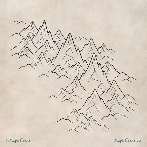 How to Draw Mountains on Your Fantasy Map — Map Effects