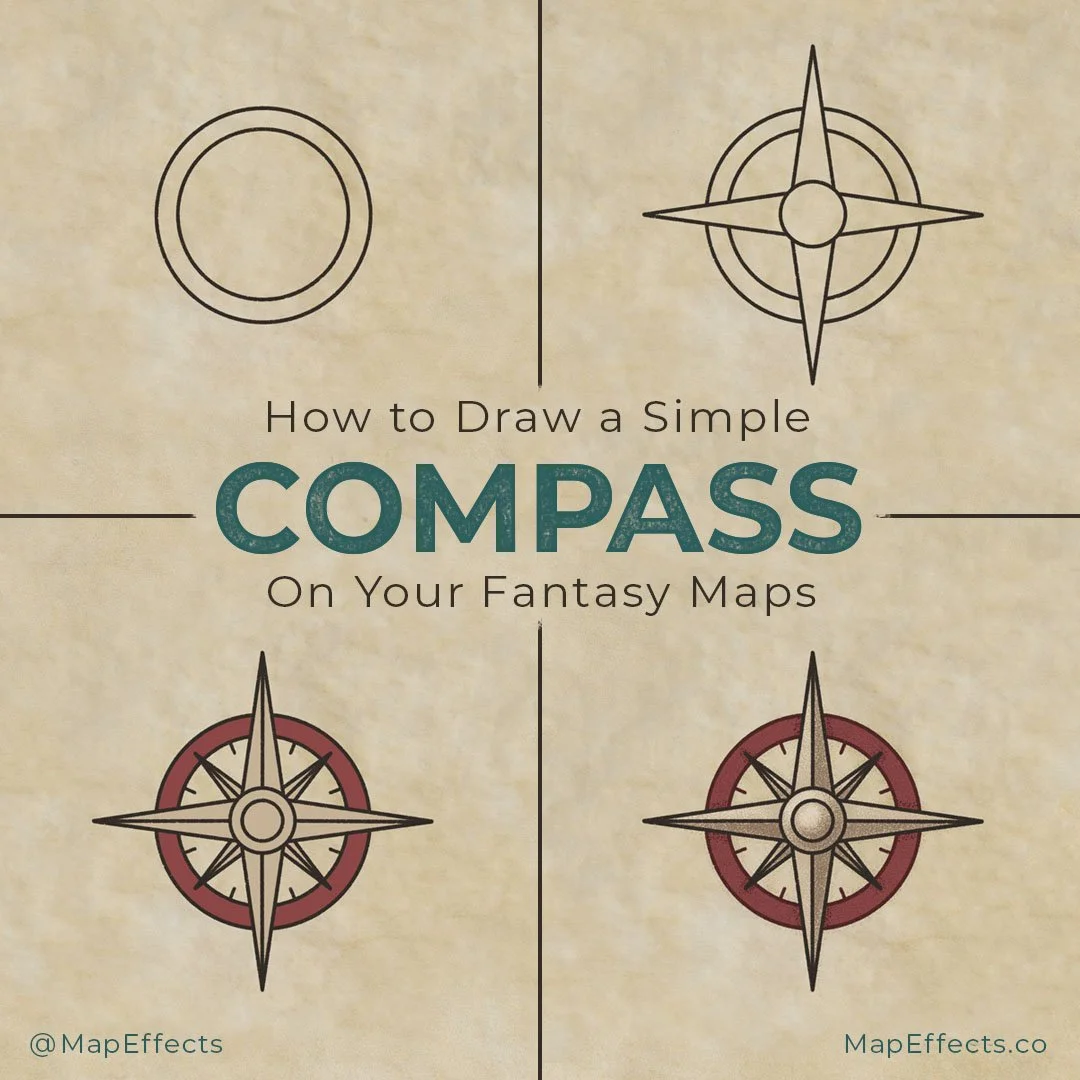 How to Draw a Compass Rose on Your Fantasy Maps — Map Effects