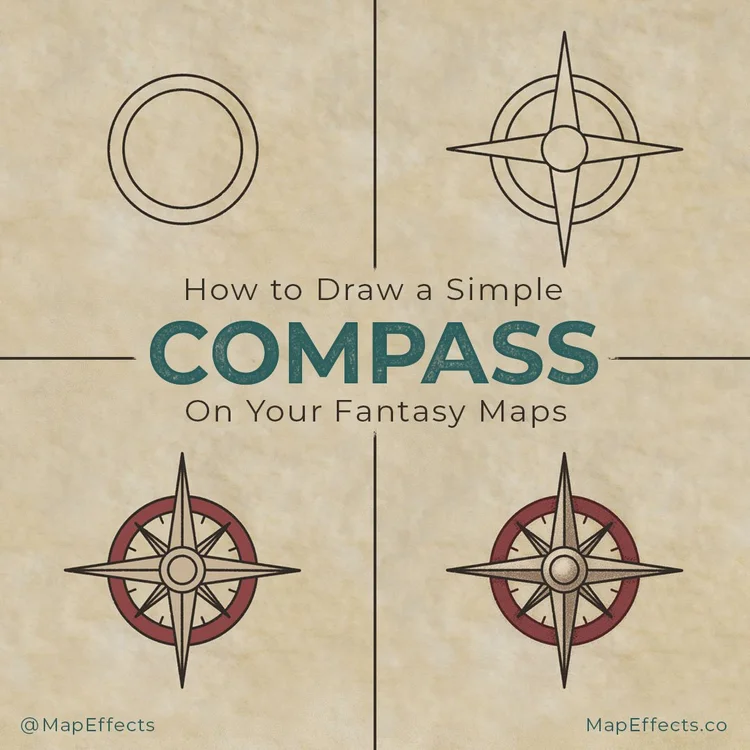 How to Draw a Compass Rose on Your Fantasy Maps — Map Effects