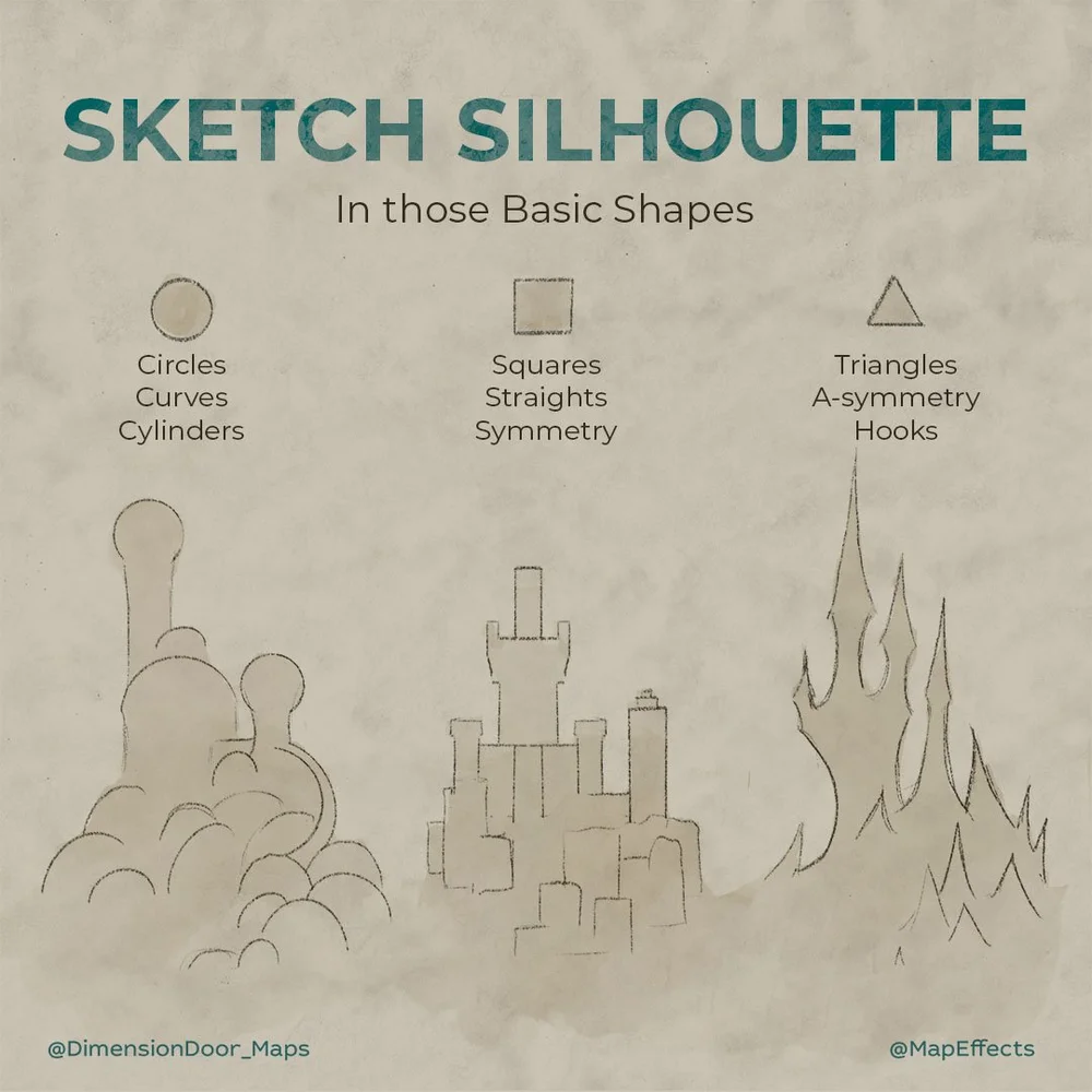 Using Shape Language for Fantasy Maps to Give Character — Map Effects