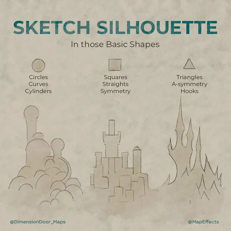 Using Shape Language for Fantasy Maps to Give Character — Map Effects