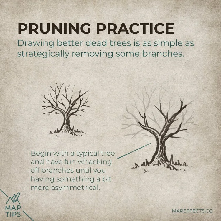How to Draw Better Dead Trees on Fantasy Maps — Map Effects