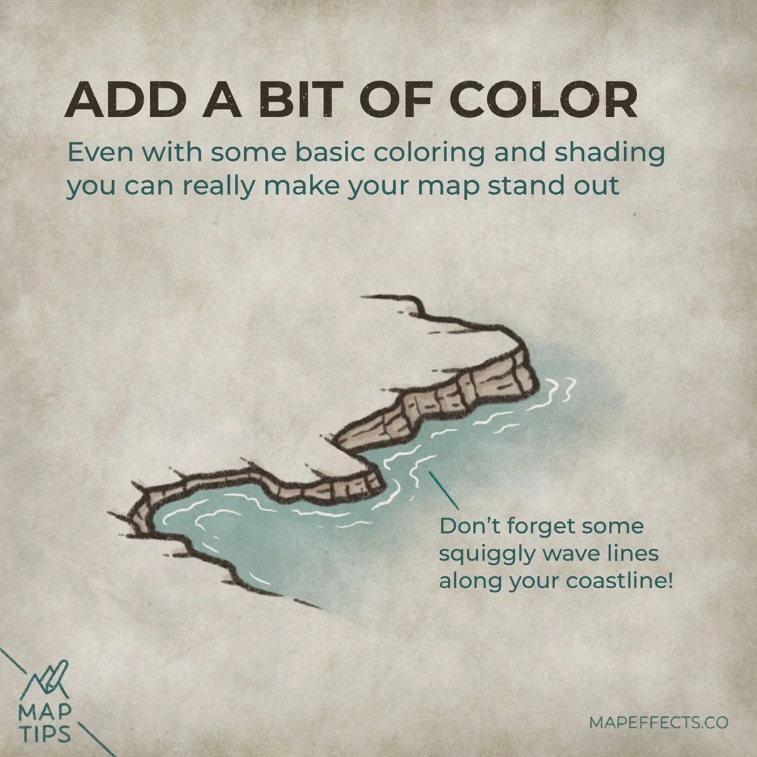 How to Draw Cliffs on the Coastline of Your Fantasy Maps — Map Effects