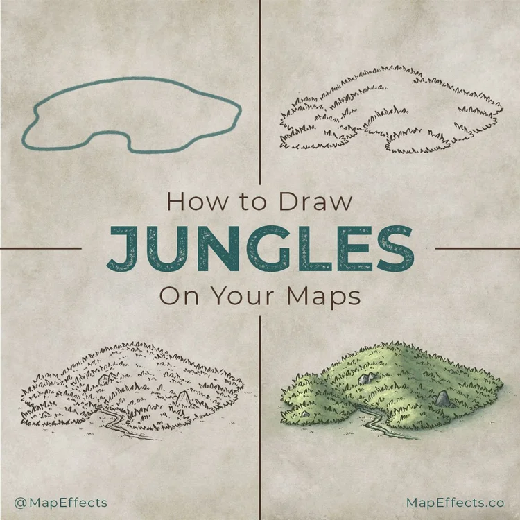 How to Draw Jungles on Your Fantasy Maps — Map Effects