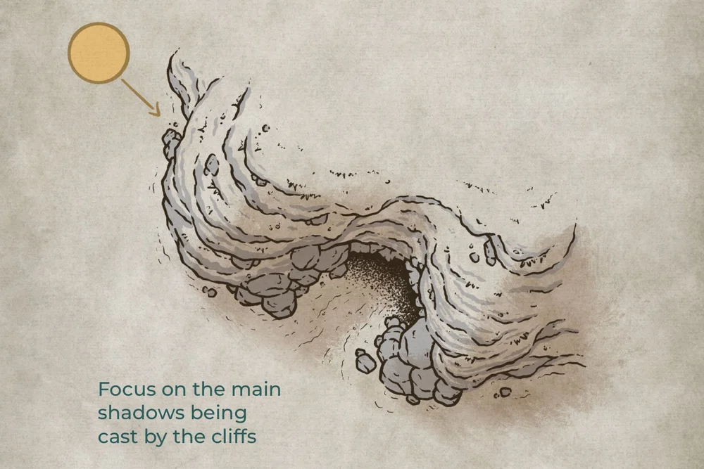 How to Draw a Cave Entrance in a Cliff on Your RPG Maps — Map Effects