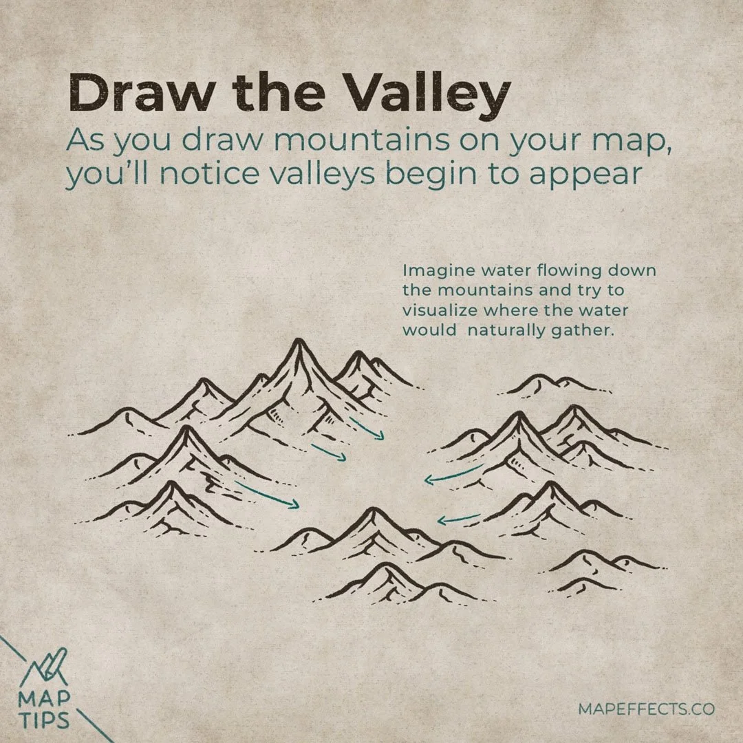 How to Draw a Lake in the Mountains on Your Fantasy Maps — Map Effects