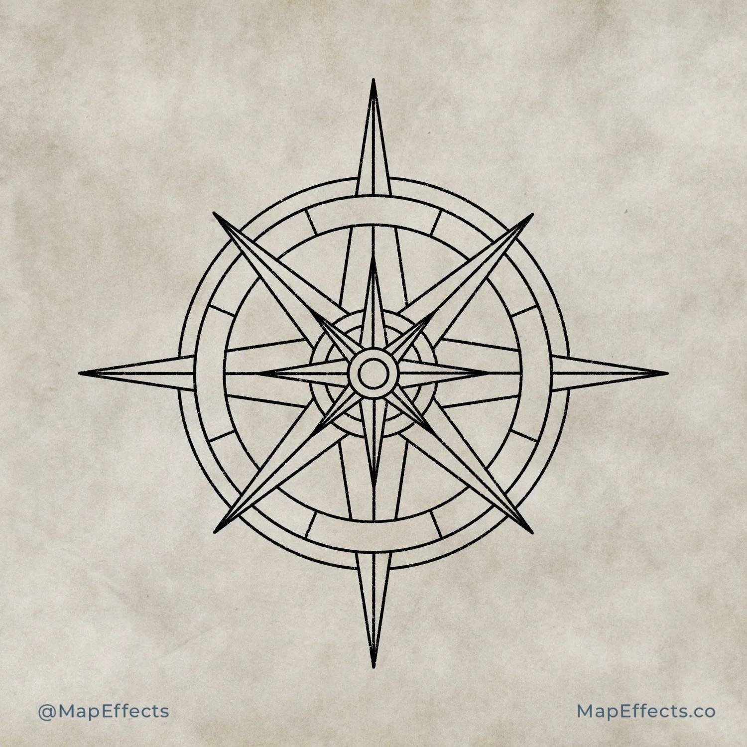 How to Draw a Compass On Your Fantasy Maps — Map Effects