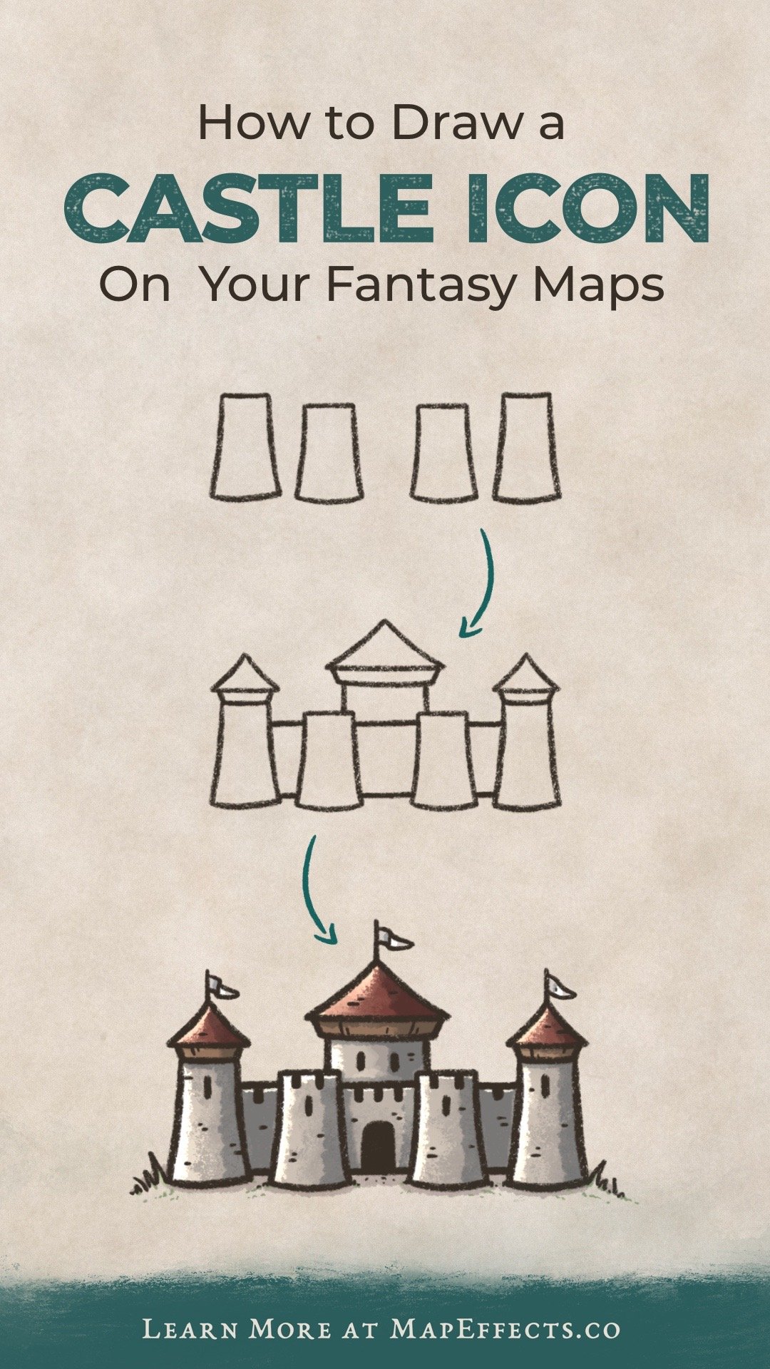 How to Draw a Castle Icon on Your Fantasy Maps — Map Effects