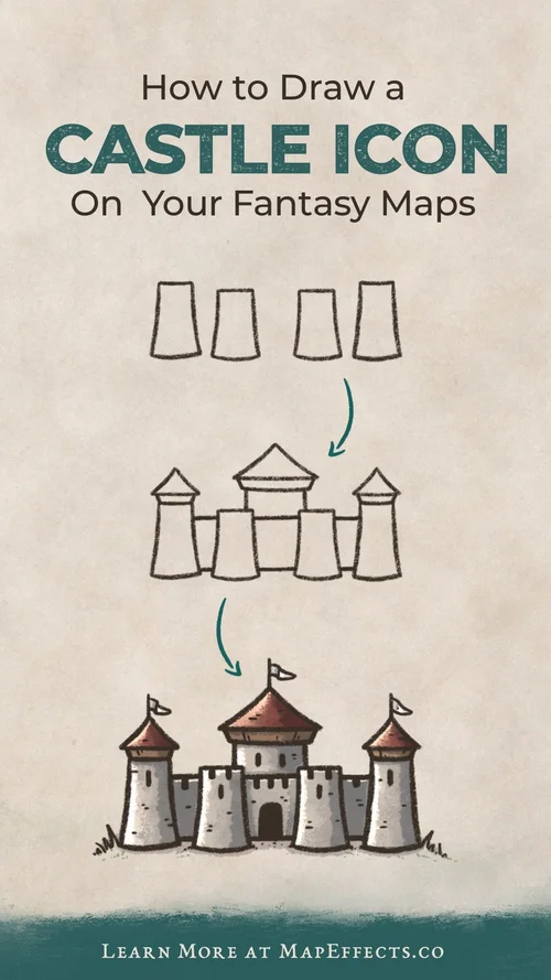 How to Draw a Castle Icon on Your Fantasy Maps — Map Effects