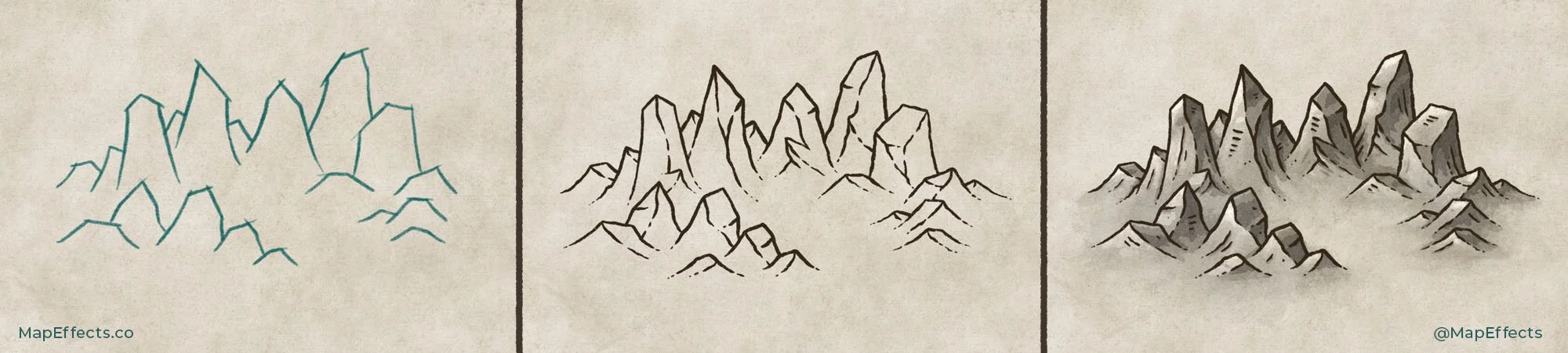 How To Draw Mountains Step By Step Tutorial