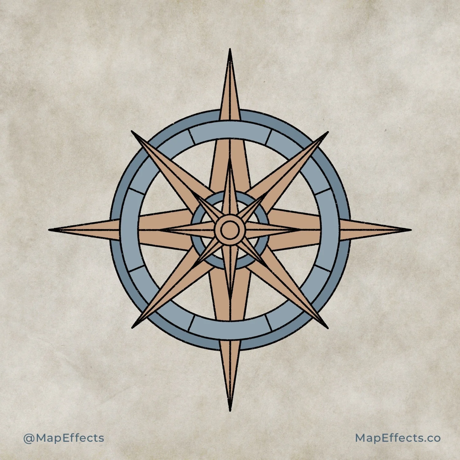 How to Draw a Compass On Your Fantasy Maps — Map Effects