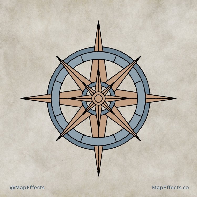 How to Draw a Compass On Your Fantasy Maps — Map Effects