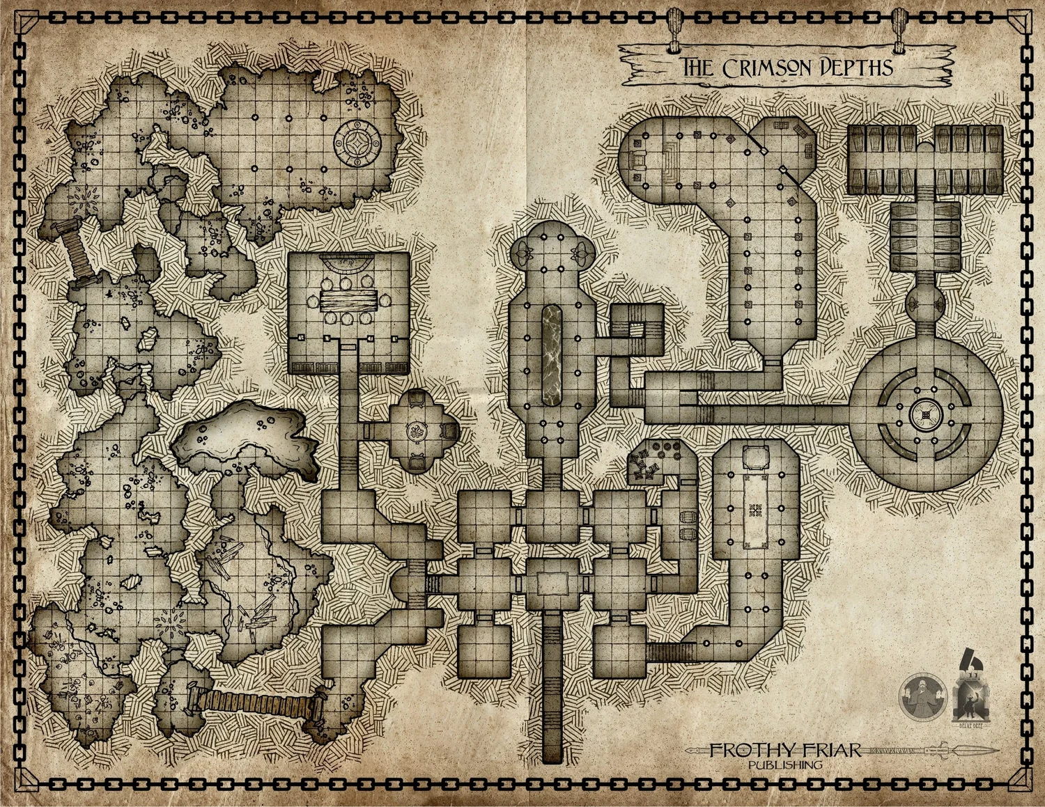 The Crimson Depths Map - Frothy Friary Publishing — Map Effects