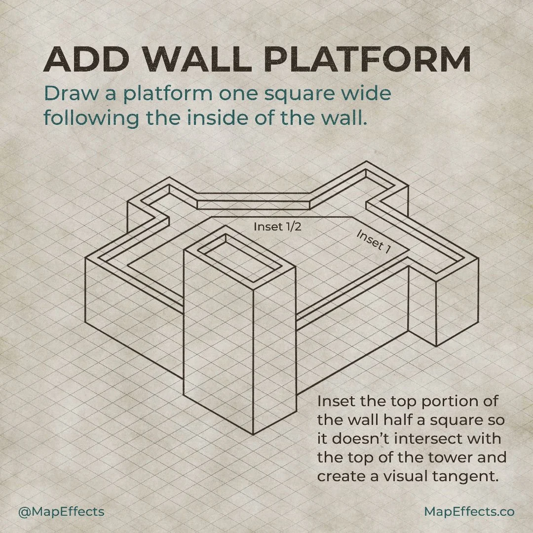 How to Draw an Isometric Fortress on Your Fantasy Maps — Map Effects
