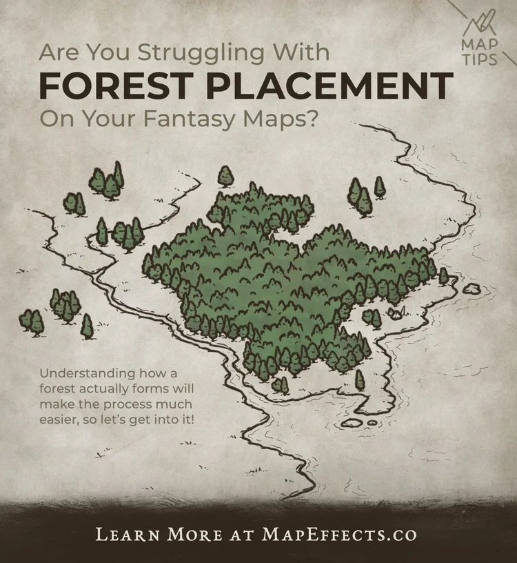 Forests - Where to Place them on Your Fantasy Maps — Map Effects