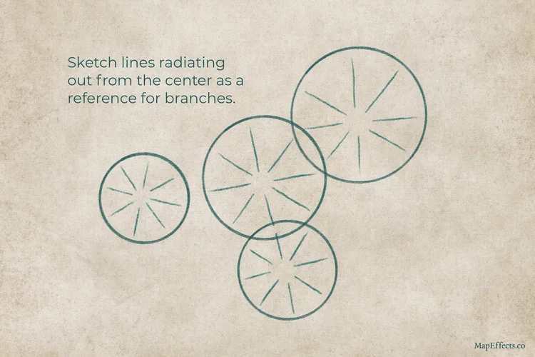 How to Draw Pine Trees - Top-Down Perspective — Map Effects