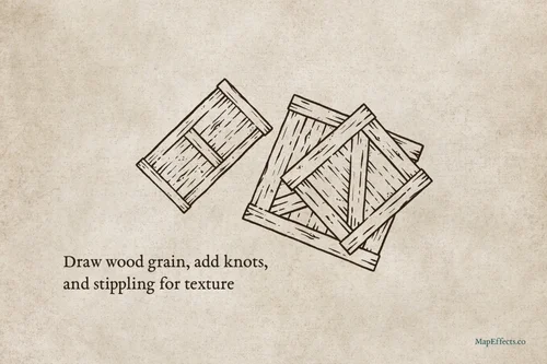 How to Draw Wood Crates on RPG Interior Maps — Map Effects