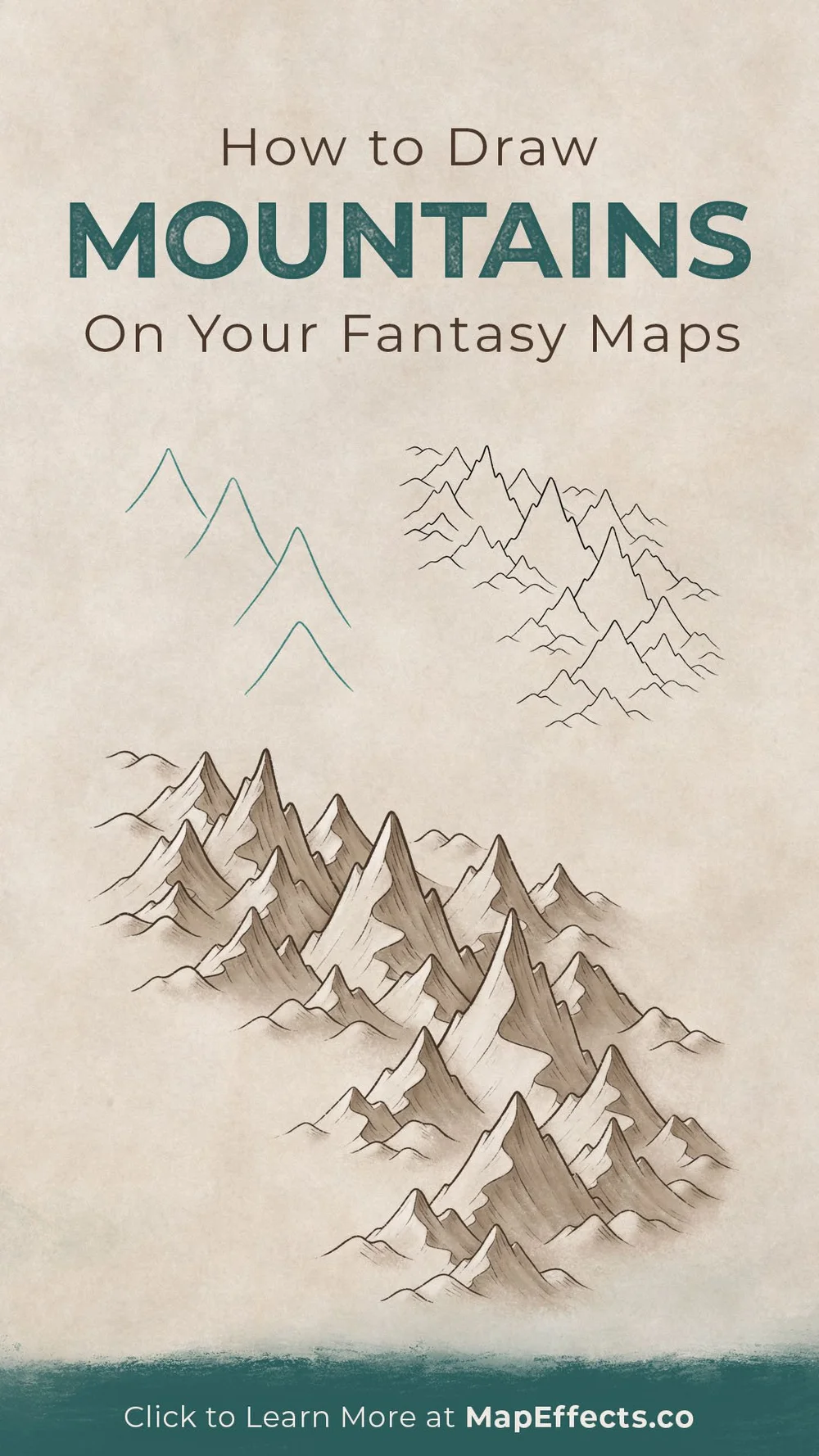 How to Draw Mountains on Your Fantasy Map — Map Effects