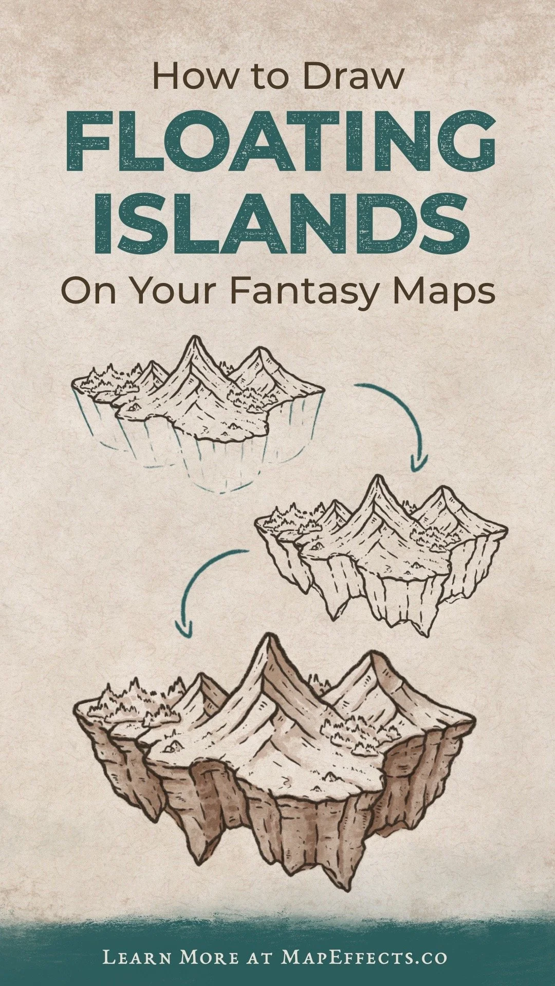 How to Draw a Floating Island on Your Fantasy Maps — Map Effects