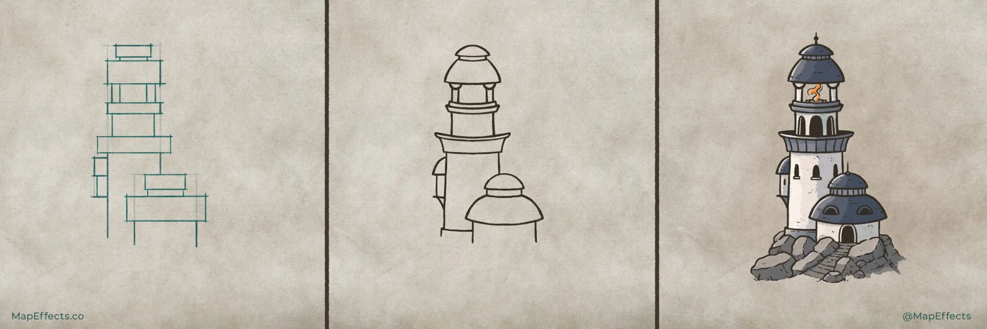How to Draw A Lighthouse Icon — Map Effects