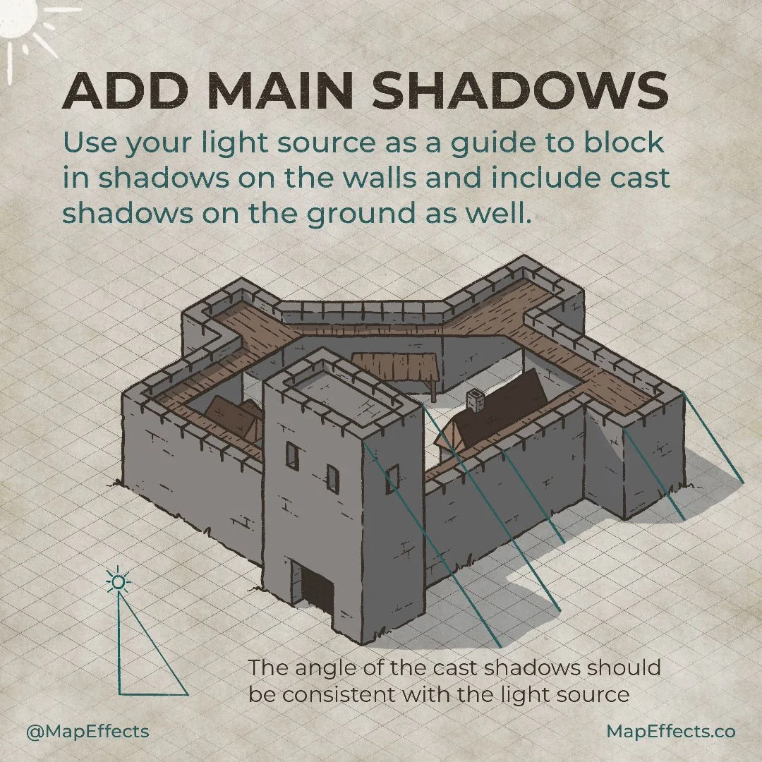 How to Draw an Isometric Fortress on Your Fantasy Maps — Map Effects