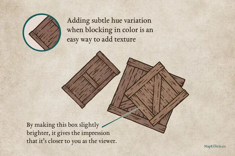 How to Draw Wood Crates on RPG Interior Maps — Map Effects