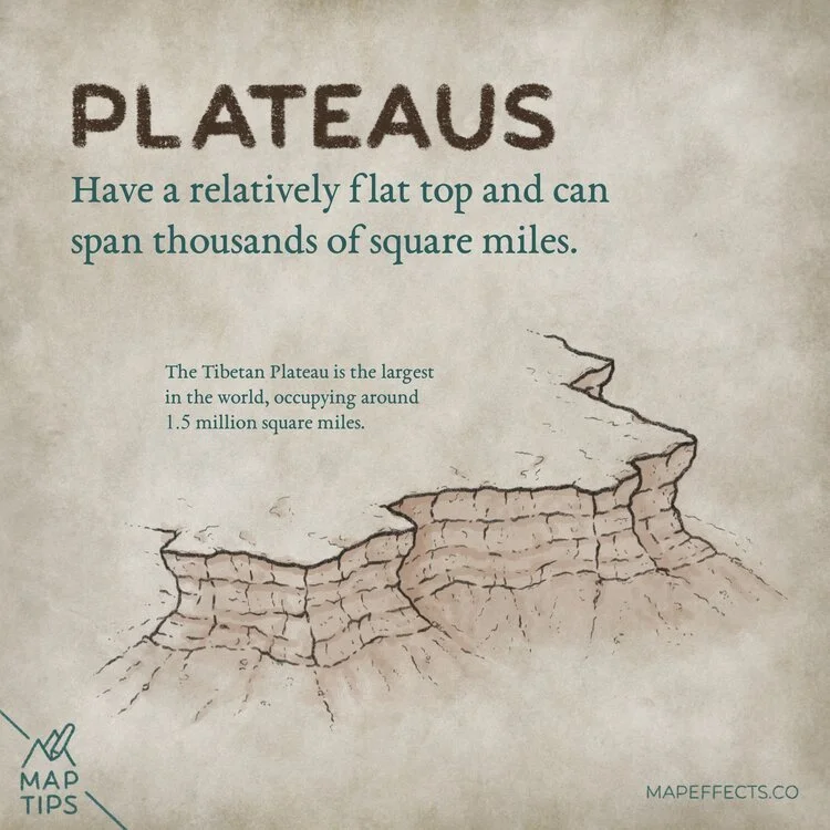Plateaus, Mesas, & Buttes - What's the Difference? — Map Effects