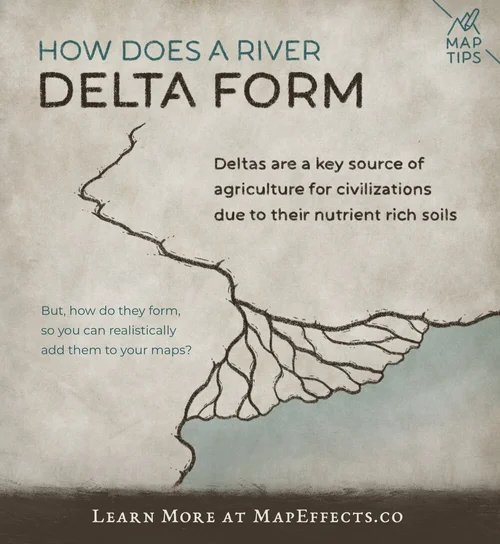Drawing Deltas on Fantasy Maps - How Do They Form? — Map Effects