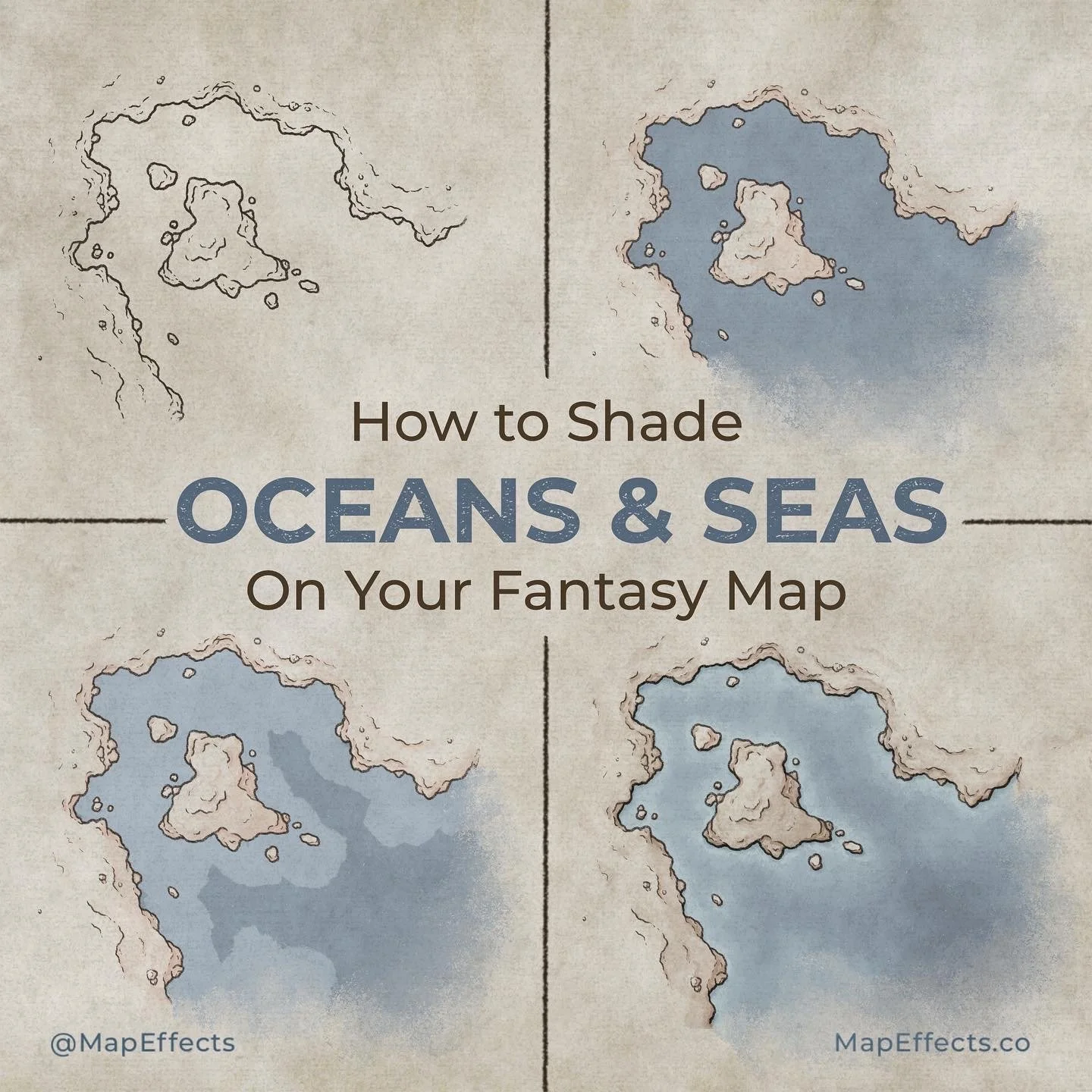 How to Shade Oceans & Seas on Your Fantasy Maps — Map Effects
